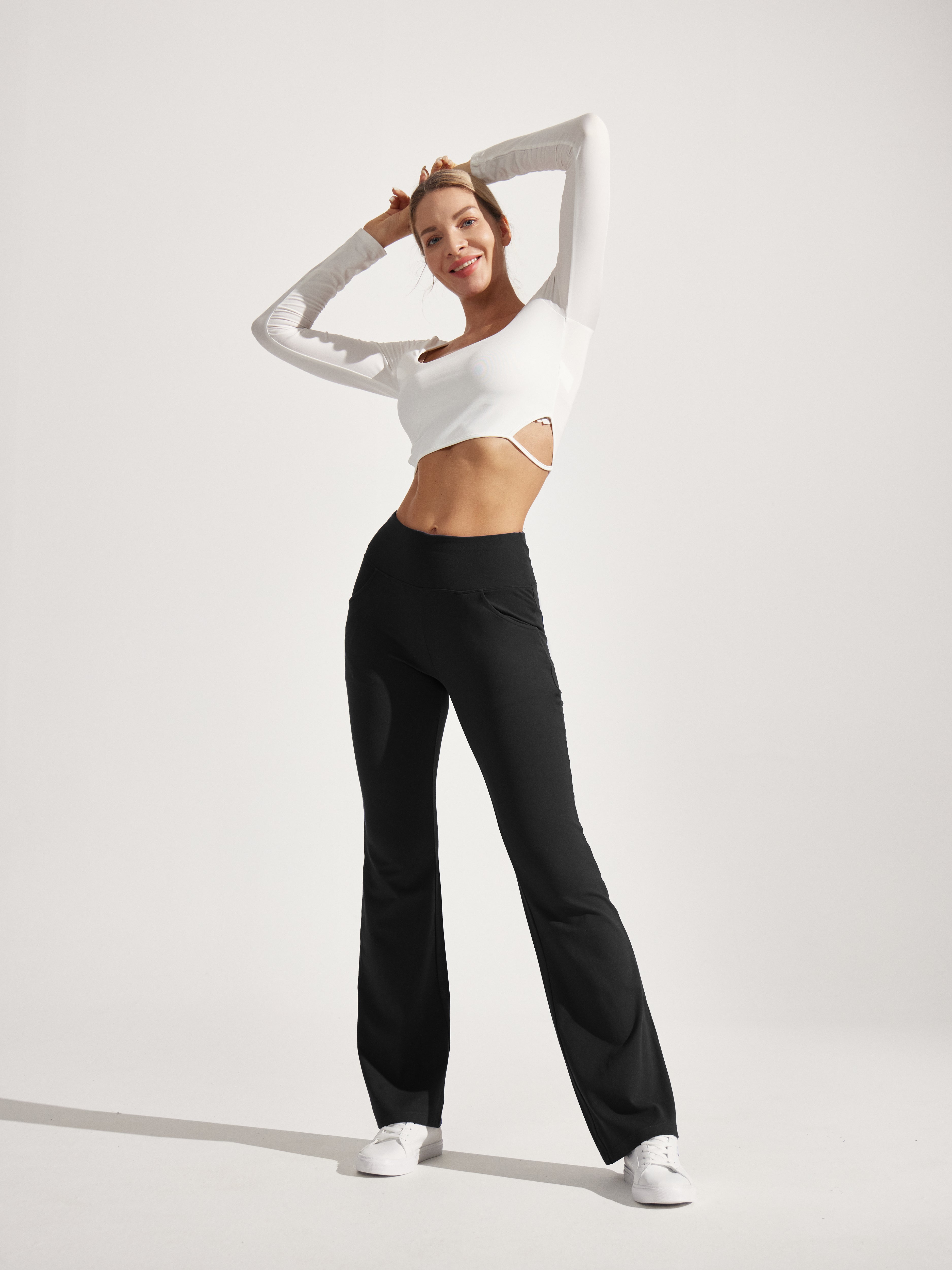 Women's Flare Yoga Pants with 4 Pockets and Bootcut – IUGA